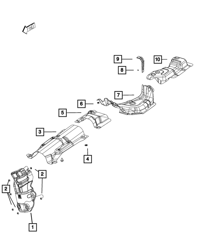 2014-2015 Fiat 500L Exhaust Shield 68201402AA | Mopar eStore