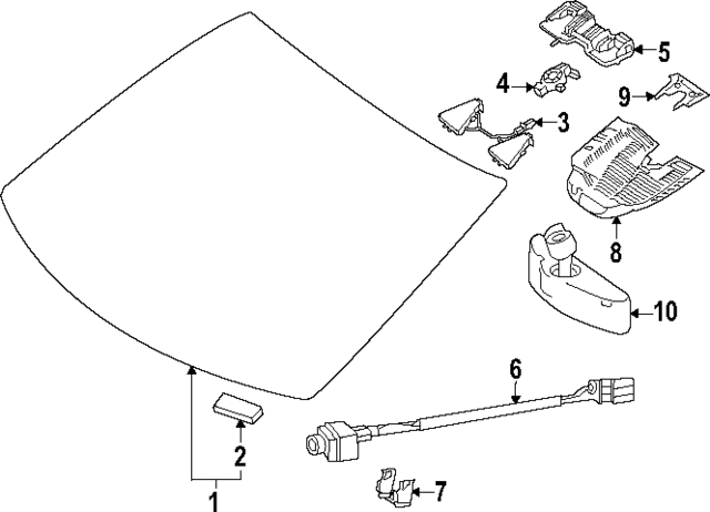 2022-2023 Mercedes-Benz Windshield 243-670-35-00 | Mercedes Star Parts