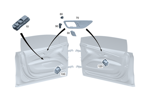 Switch in Front Door Trim for 2024 Mercedes-Benz EQE 350+ | Mercedes ...