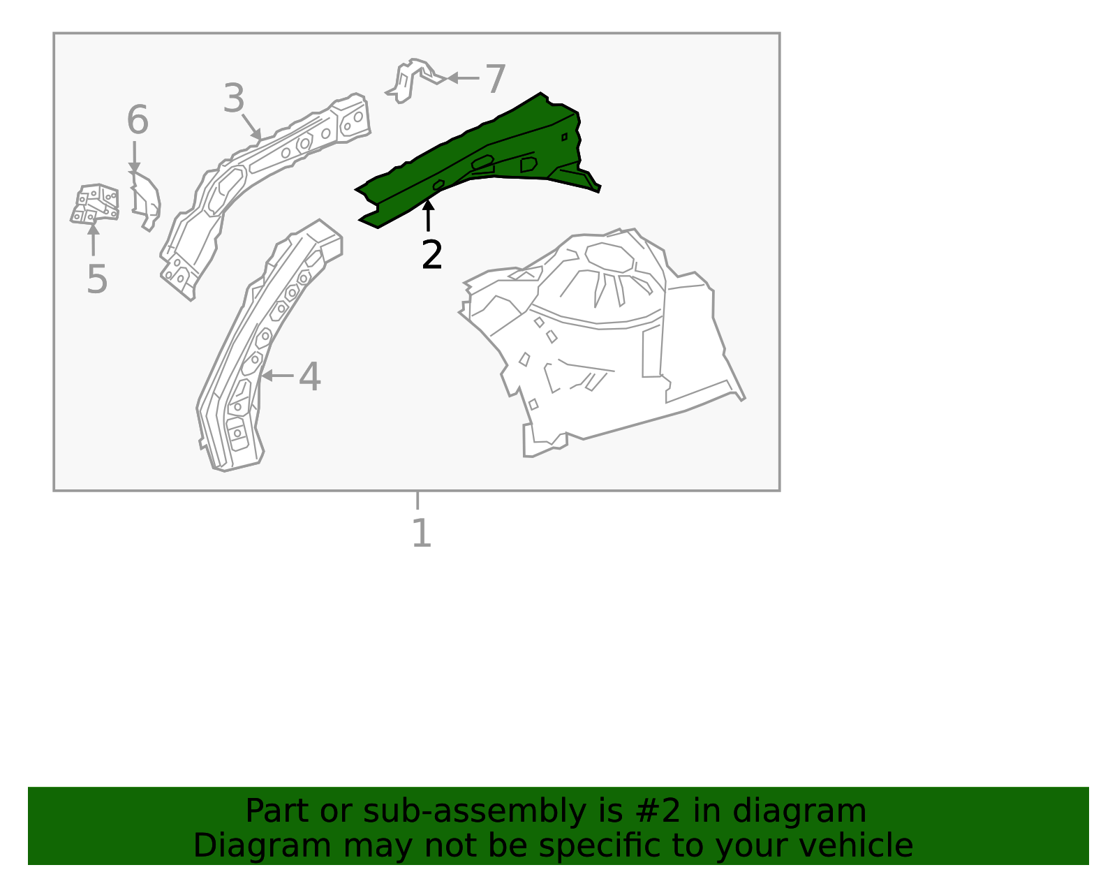 2018-2025 Toyota Upper Rail 53731-06190 | Toyota Parts Center