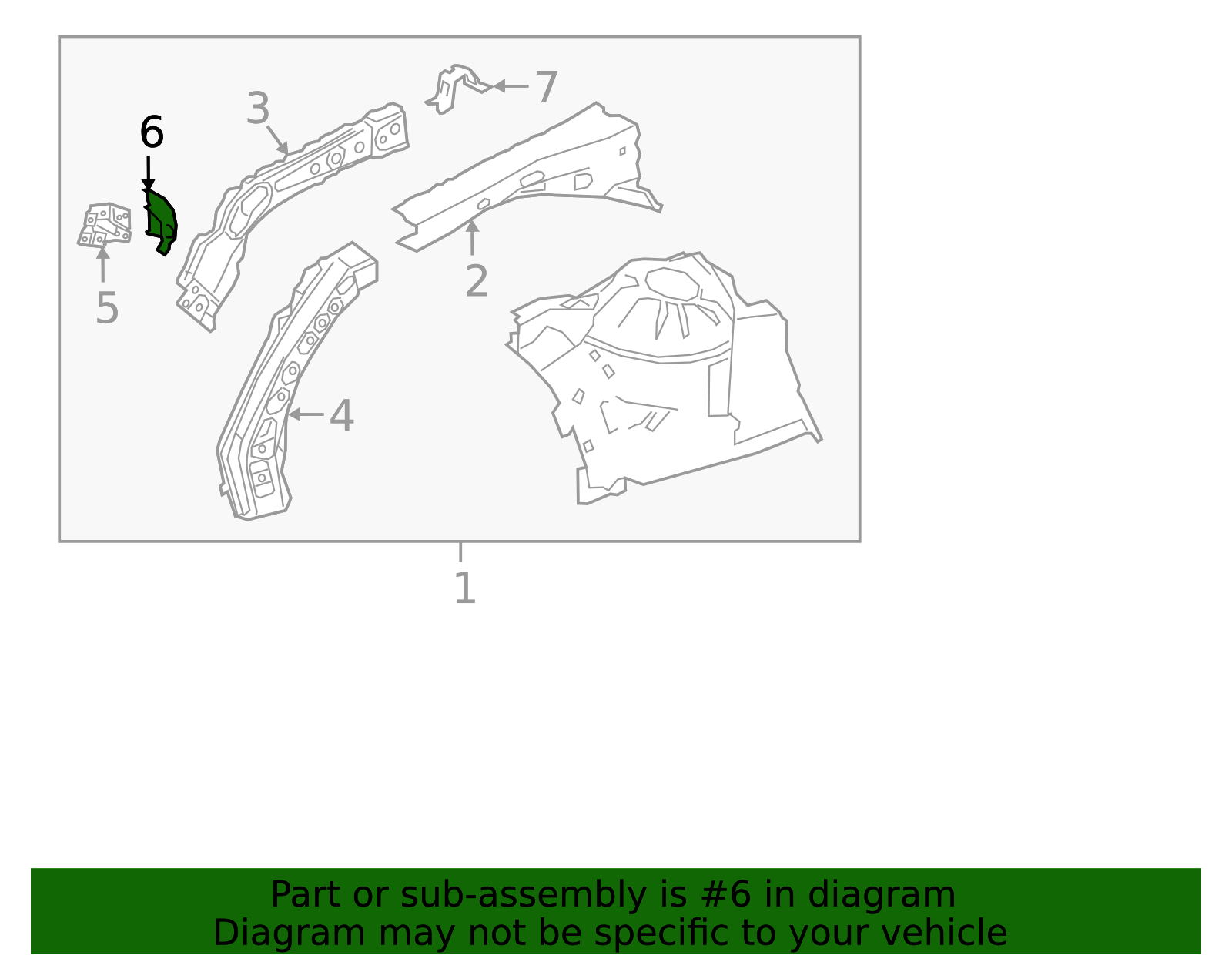 2018-2025 Toyota Fender Gusset 53786-06010 | Toyota Parts Center
