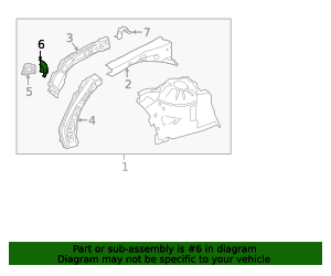 5378606010 - Fender Gusset 2018-2024 Toyota | AutoNationParts.com