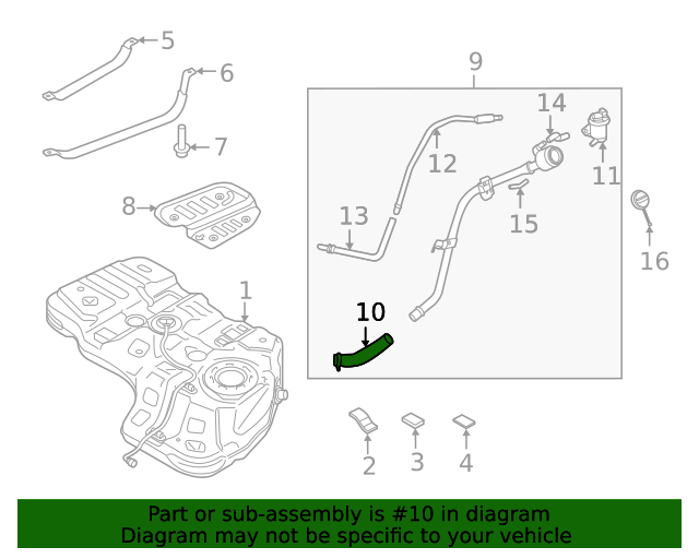 31036-R5500 - Filler Hose 2021-2024 Kia Sorento | Kia.Parts Store