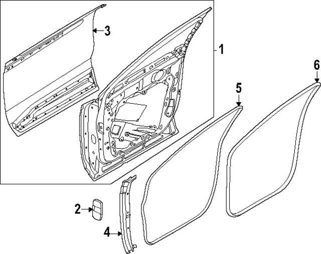 2024-2025 Lincoln Nautilus Weatherstrip R2TZ-5820520-A | TascaParts.com