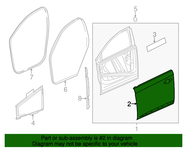 2014-2020 Chevrolet Impala Outer Panel 84406185 | QuirkParts