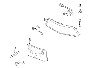 42786356 - Primed Front Bumper Fascia Tow Eye Access Hole Cover 2022 ...