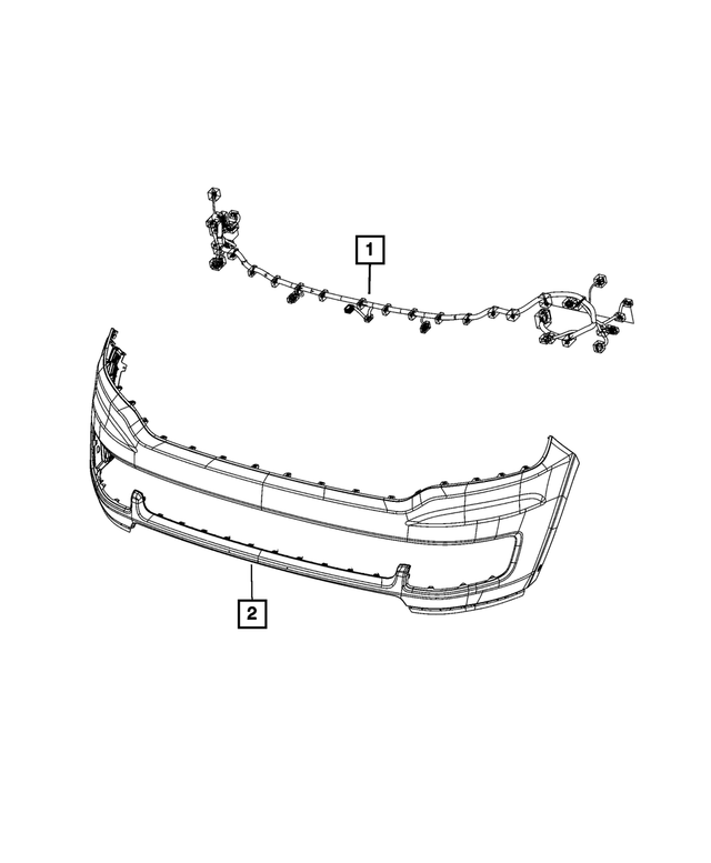 2022 Jeep Front Fascia Wiring 68427382AC | Mopar Estores