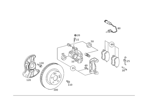 Front Wheel Brake for 2007 Mercedes-Benz C280 | Buy Mercedes Parts Now
