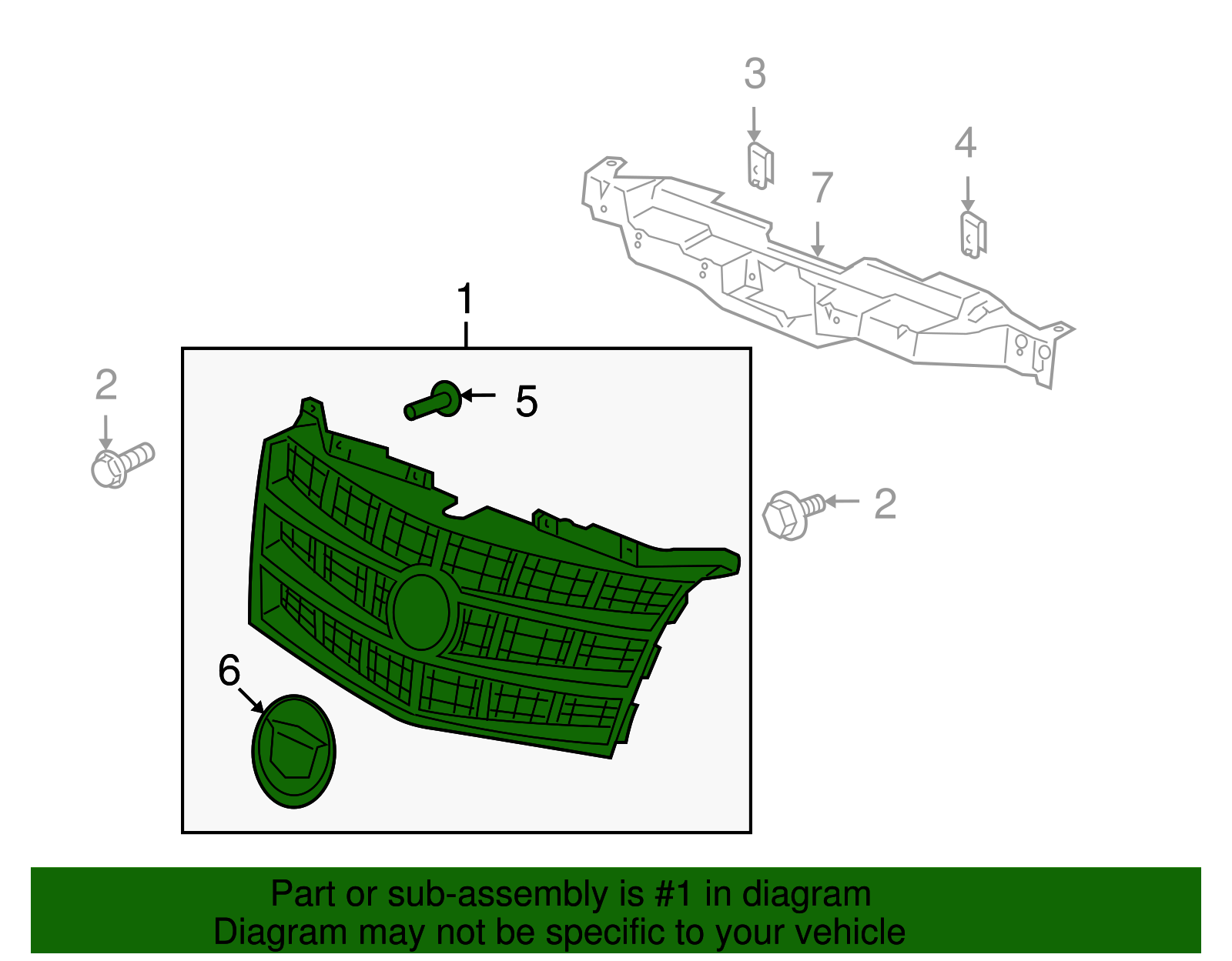 2008-2014 Cadillac OEM NEW 2008-14 GM Cadillac Escalade Sport Front ...