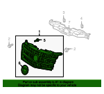 2012-2014 Cadillac Black Front Upper Grille with Bolts and Crest and ...