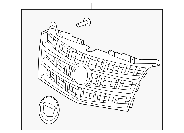 2008-2014 Cadillac Upper Grille 23139253 | QuirkParts