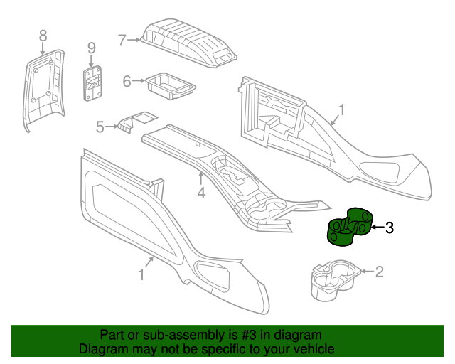2011-2019 Dodge Journey Console Mat 68105571AA | TascaParts.com