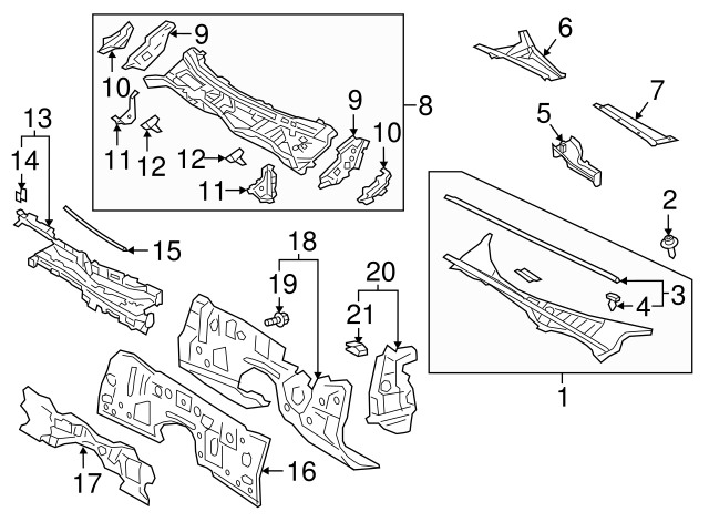 55793-50020 - Cowl Side Panel - 2018-2023 Lexus | MyLexusParts