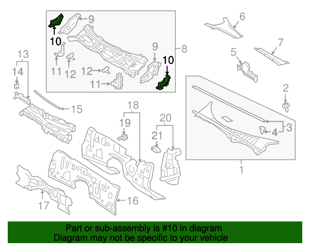 55793-50020 - Cowl Side Panel - 2018-2023 Lexus | MyLexusParts
