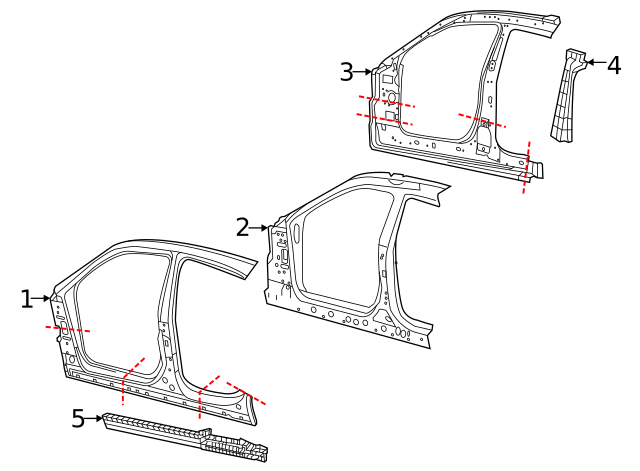 2011-2014 Dodge Charger Aperture Panel - Driver's Side (LH) 68096291AD ...