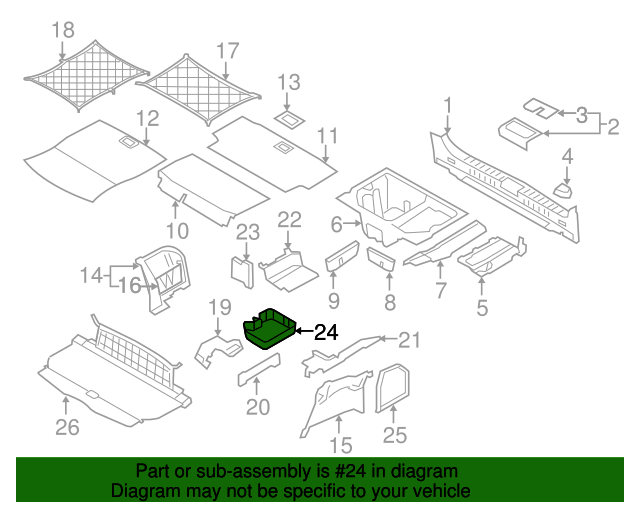 Genuine BMW 51-47-6-958-378 | Storage Tray | FREE Shipping on Most ...