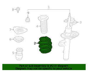 2021-2024 Nissan Rogue Spring 54010-6RR0C | My Nissan Part