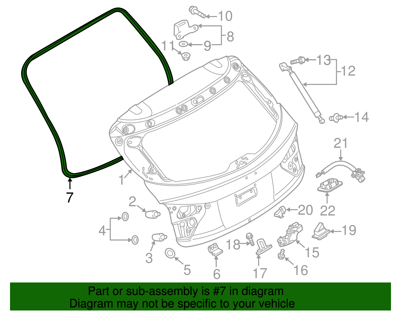 2014-2018 Mazda 3 Weatherstrip BHN9-62-761A | OEM Parts Online