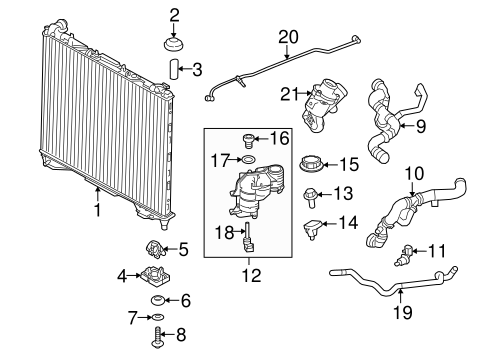 Radiator & Components for 2017 Land Rover Discovery | Jaguar Land Rover ...