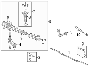 2002-2013 GM Steering Gear Box 19434141 | Chevrolet Parts Canada