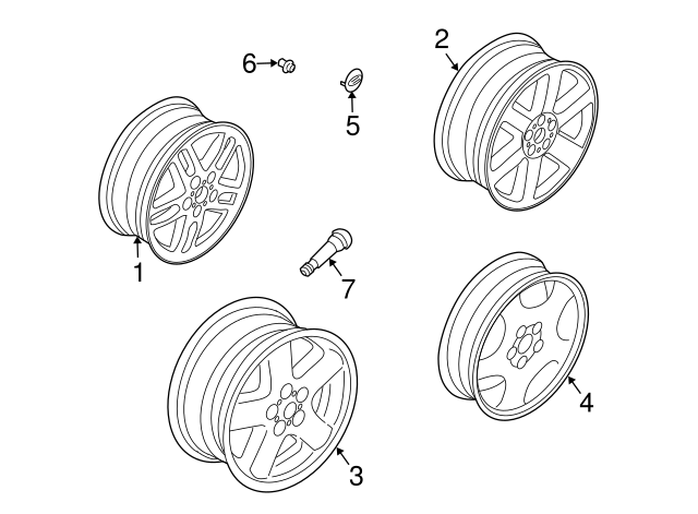 Genuine OEM Wheel, Alloy Part# RRC502640MNH Fits 2006-2008 Land Rover ...