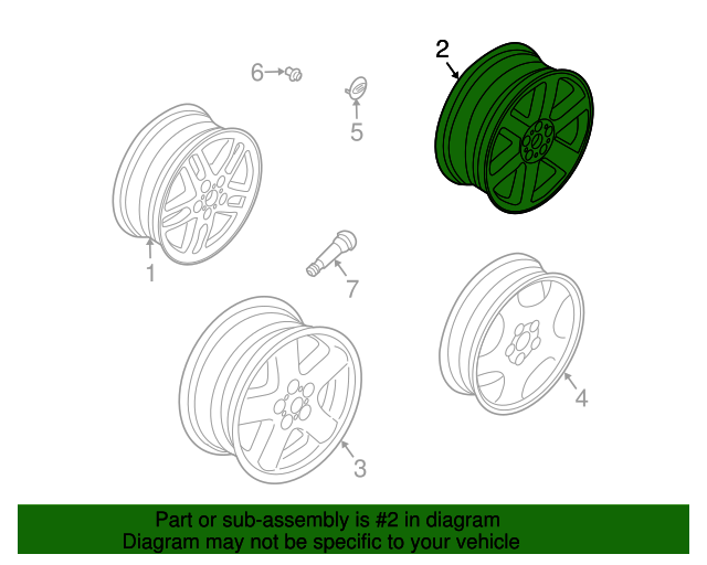 Genuine OEM Wheel, Alloy Part# RRC502640MNH Fits 2006-2008 Land Rover ...