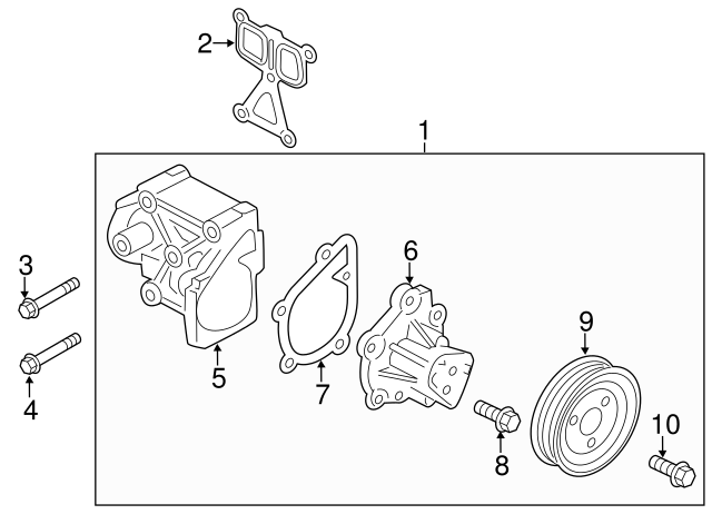 2011-2016 Hyundai Water Pump 25110-2G400 | OEM Parts Online