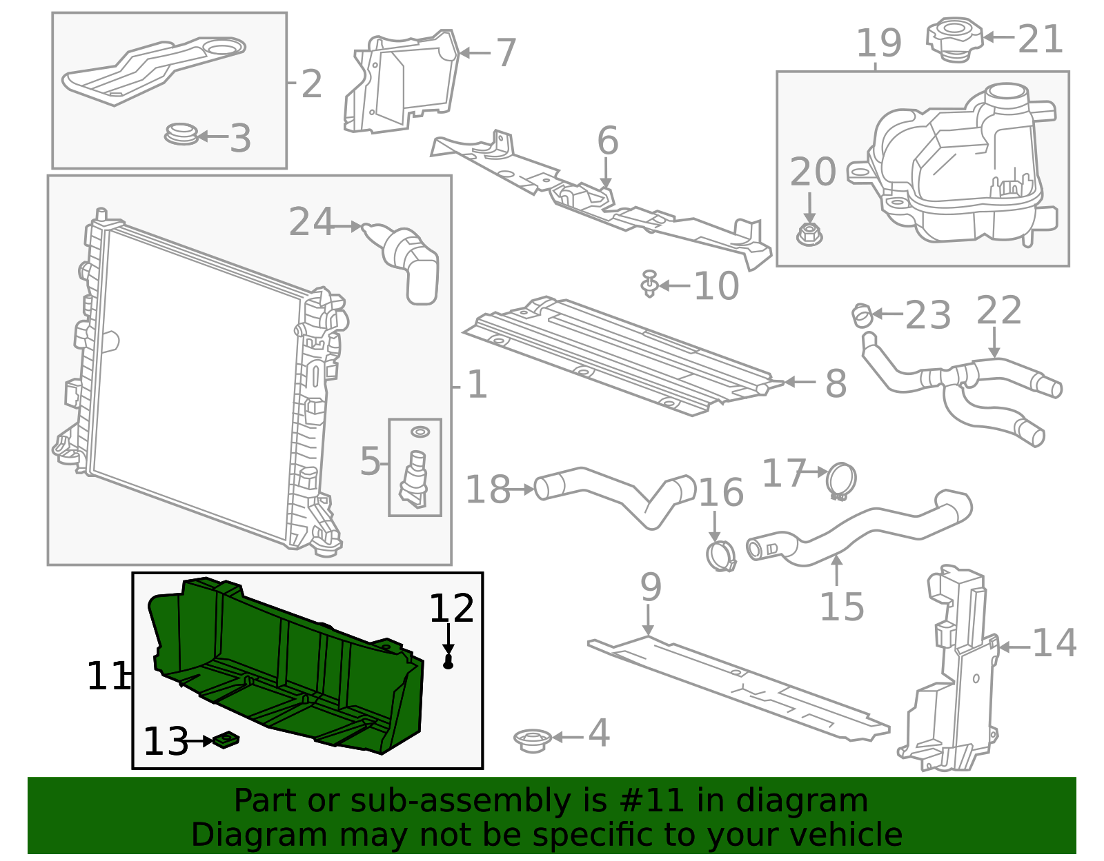 84295682 - Front Lower Radiator Air Baffle 2020-2025 Cadillac CT5 ...