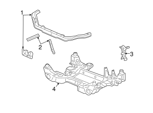 2004-2009 Cadillac SRX Front End Sheet Metal Diagonal Brace 25772204 ...