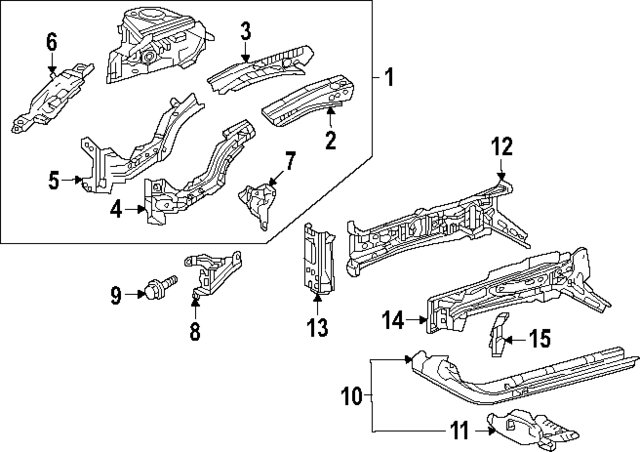53836-47070 - Fender Rail Bracket 2023-2024 Toyota | Longo Toyota Parts
