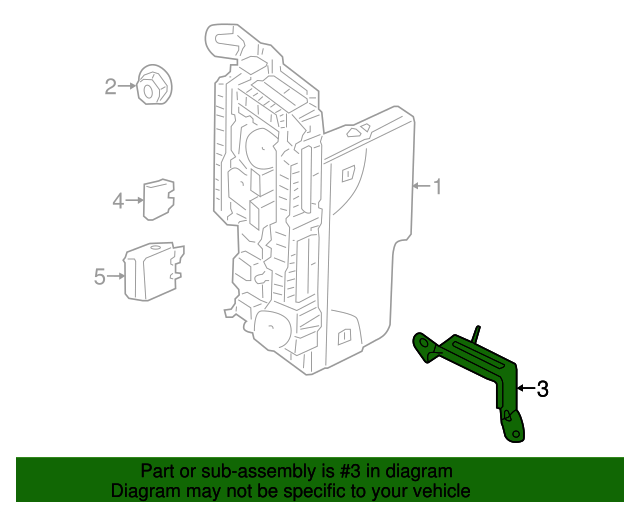 212-545-01-40 - Fuse & Relay Box Bracket 2014-2016 Mercedes-Benz ...