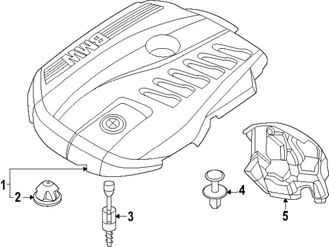 Genuine BMW 11-14-7-935-418 | Engine Cover | FREE Shipping on Most ...