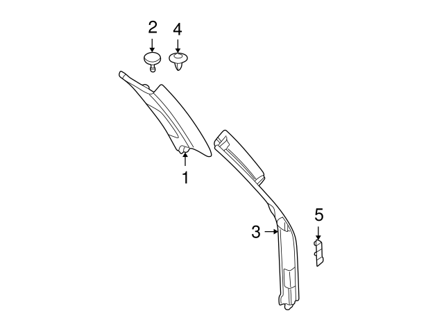 51438250224 - 2000-2006 BMW X5 Rear Pillar Trim (51-43-8-250-224) | BMW ...