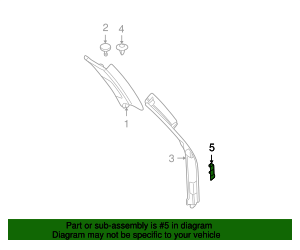 Genuine BMW 51-43-8-257-865 | Rear Pillar Trim Cover | FREE Shipping on ...
