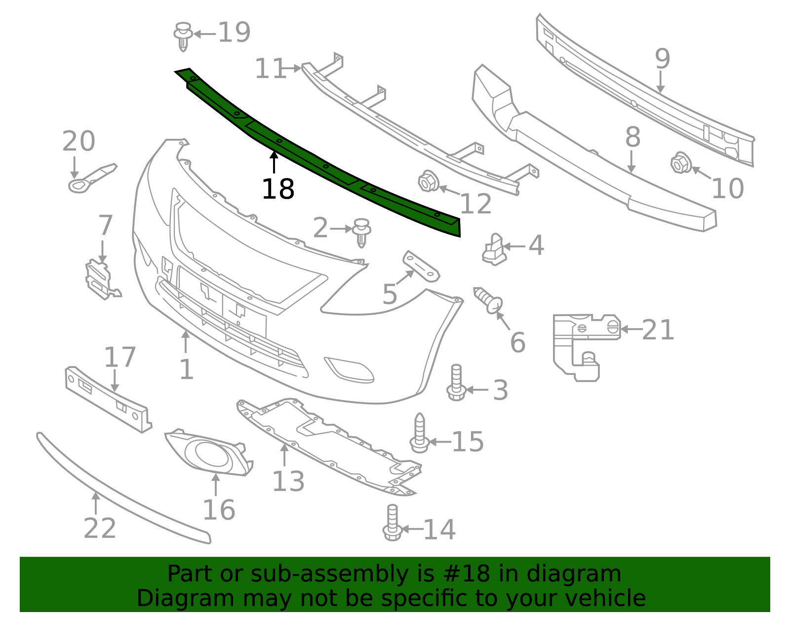 96015-1HA0A - Lower Deflector 2012-2019 Nissan Versa | Nissan Parts ...
