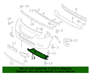 62660-3BA0A - Lower Shield 2012-2014 Nissan Versa | Nissan Parts ...