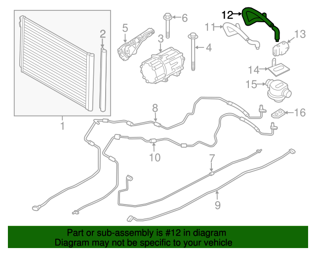 2012-2016 BMW Pressure hose assy 64-53-9-253-583 | AutoNation Parts