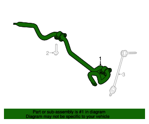 222-323-12-65 - Suspension Stabilizer Bar 2014-2021 Mercedes-Benz ...