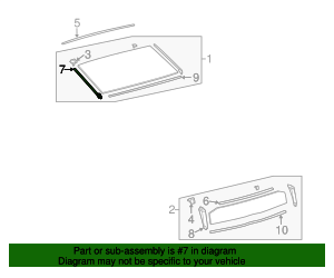 75573-47080 - Side Molding - 2010-2015 Toyota | OEM Genuine Toyota Parts