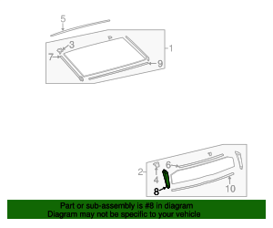 75573-47090 - Liftgate Reveal Molding 2012-2015 Toyota ...