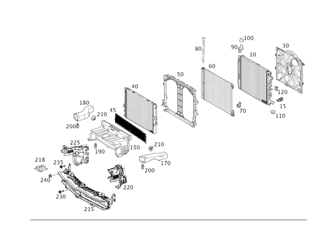 099-500-55-00 - Coolant Radiator 2016-2025 Mercedes-Benz | Mercedes ...