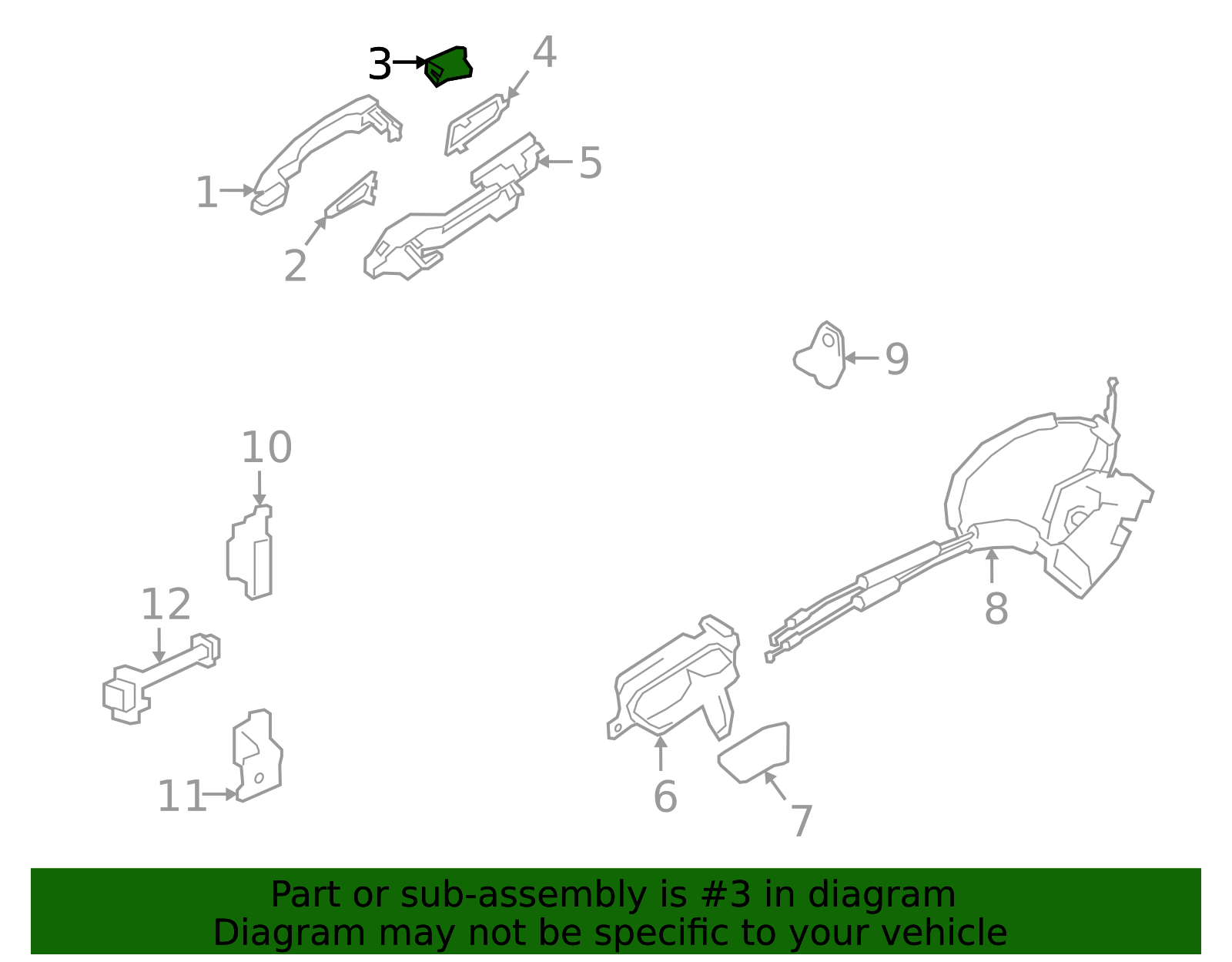 82646-6CA1B - 2019-2025 Nissan - Exterior Door Handle Cover | Anicra ...