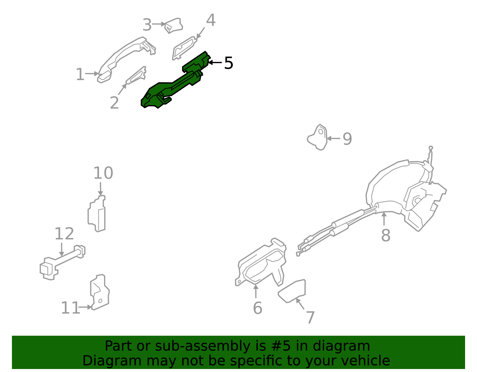 2019-2020 Nissan Altima Handle Base 82611-6CA0A | My Nissan Part
