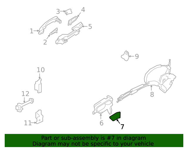 80676-6CA0A - Handle, Inside Cap 2019-2024 Nissan | Nissan Parts ...