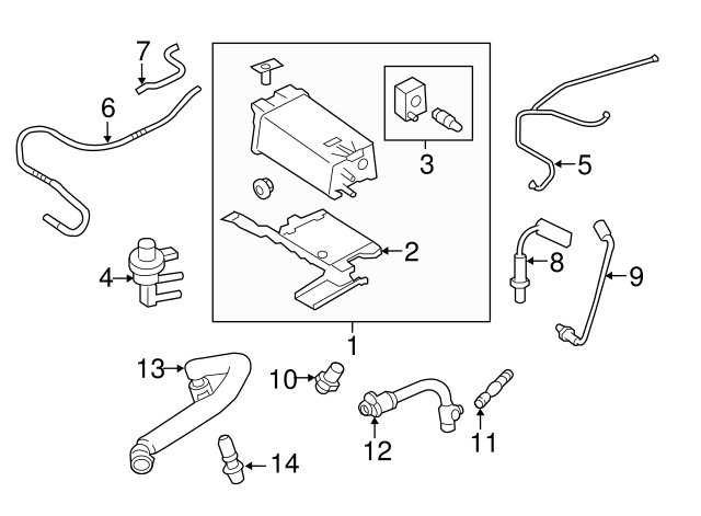Ford DA8Z-9S321-C - Connector Tube - 2013-2019 Ford | OEM Ford Part Online