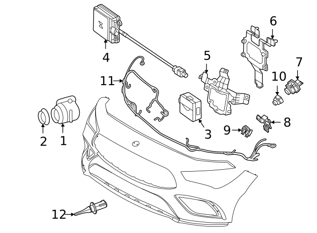177-885-00-01 - Cruise Control Distance Sensor Bracket 2020-2023 ...