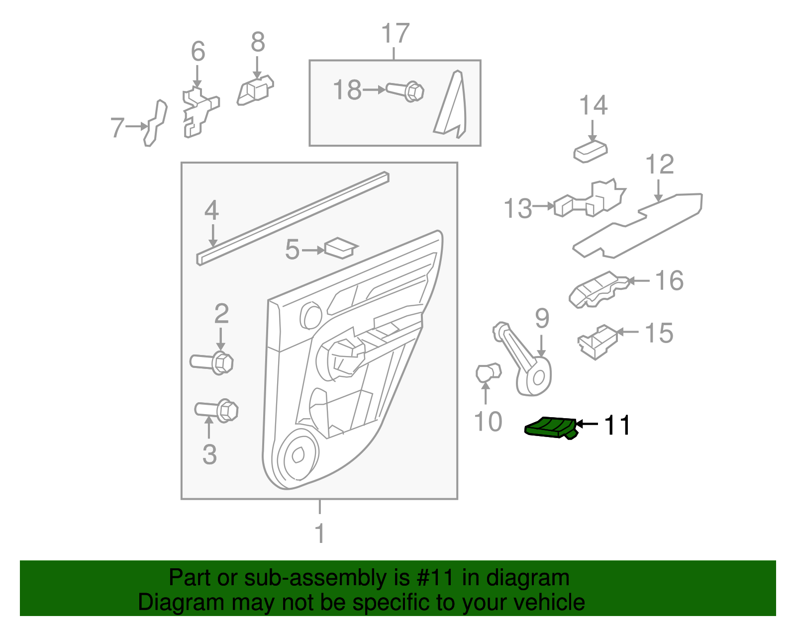 74455-T6Z-A01ZL - 2021-2023 Honda Ridgeline - Pillar Molding | Genuine Honda Parts