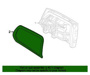 253-826-19-00 - Tail Lamp Assembly Seal 2020-2022 Mercedes-Benz ...