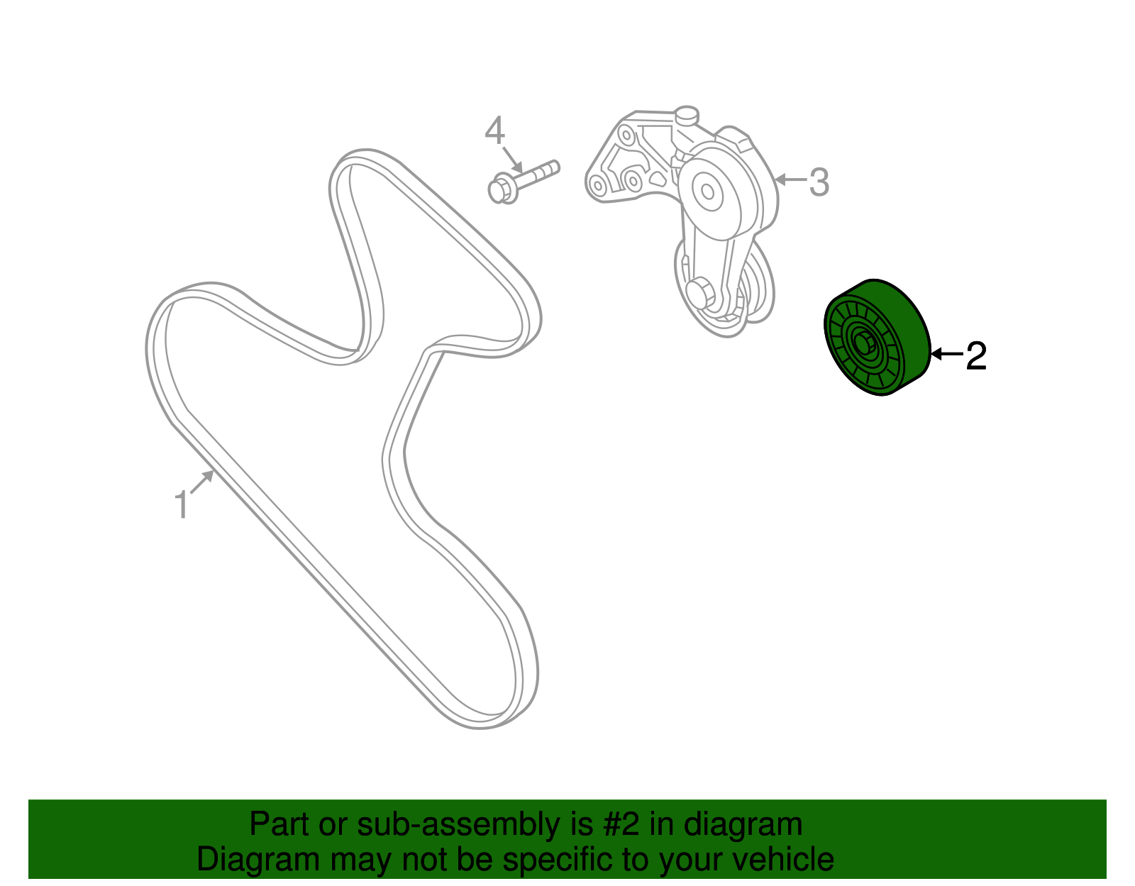 2007-2009 Audi Q7 Accessory Drive Belt Idler Pulley 03H-145-276-A ...