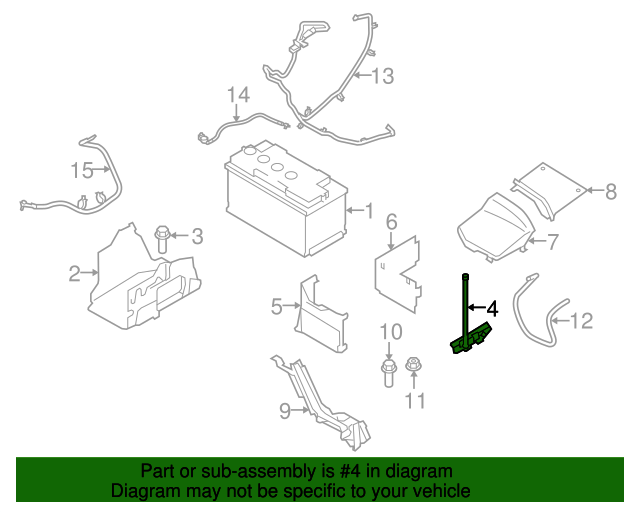 Genuine Battery Holder for 2009-2016 Volvo | Part# 30659644 | Over 30% ...